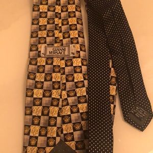 Versace | Accessories | Classic Original Gianni Versace Tie Black Golds ...